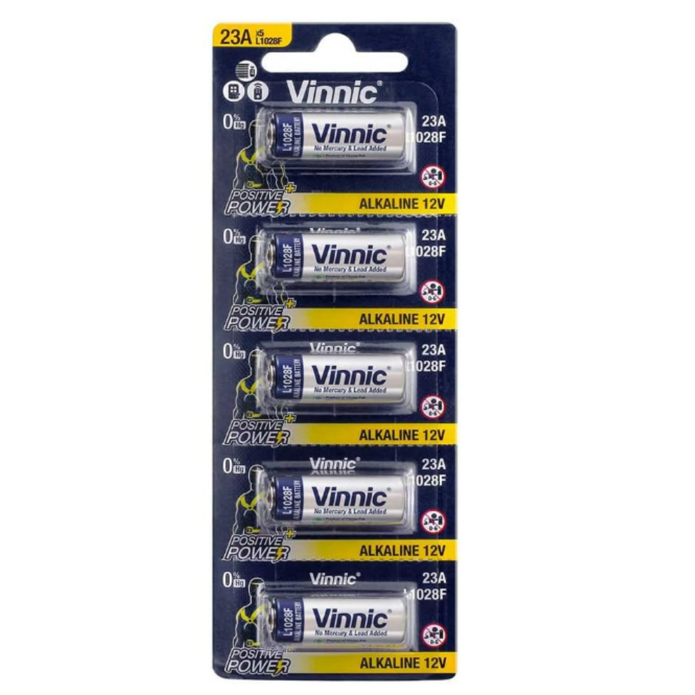 Vinnic A23 12 Volt Alkaline Battery - 5 Pack – High Voltage Industries